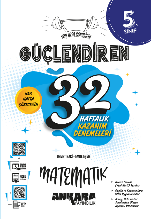 5.Sınıf Güçlendiren 32 Haftalık Matematik Kazanım Denemeleri - Ankara ...